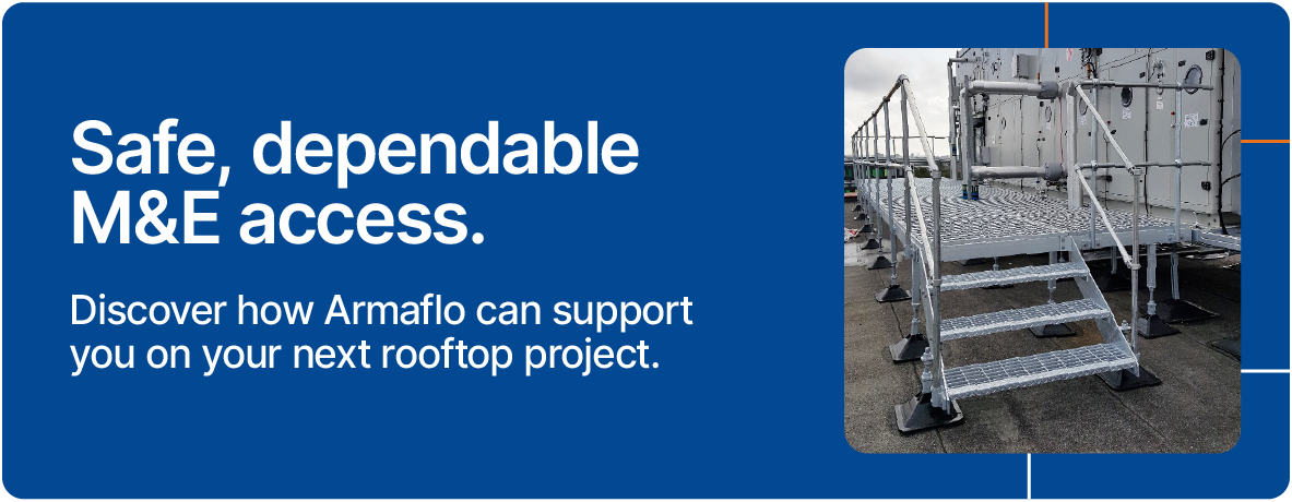 Rooftop walkways and stepovers: Flat roof access solutions for M&E ...